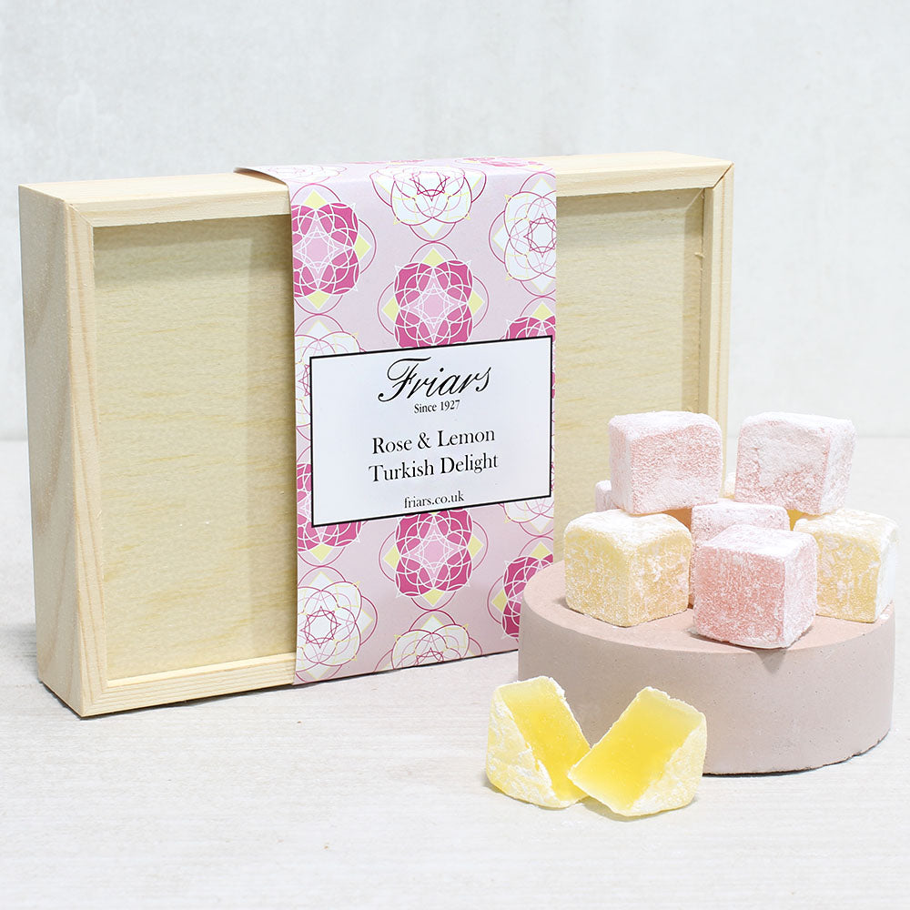 Rose & Lemon Turkish Delight | Wooden Gift Box – Friars